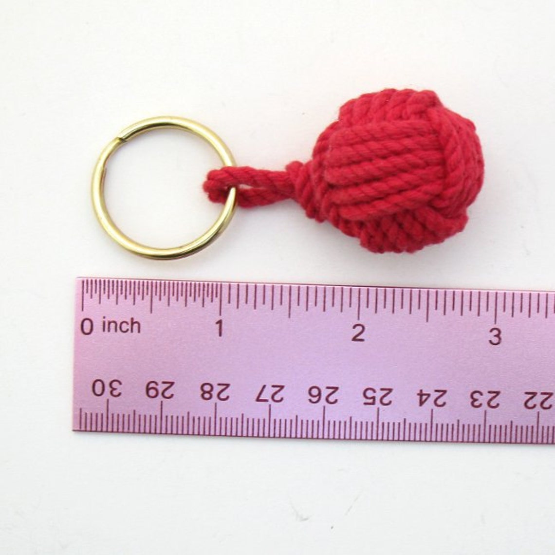 Nautical Key Ring Red Cotton Monkey's Fist Keychain Red - Etsy
