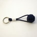 Navy Blue Keychain Cotton Monkey Fist Key Chain With Whip and - Etsy