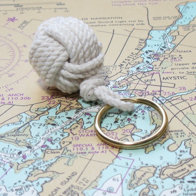 Tropical Beach Monkey Fist Key Fob 9 Colors - Etsy