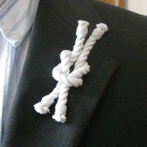 Nautical Boutonniere Reef Knot Rope Corsage - Etsy