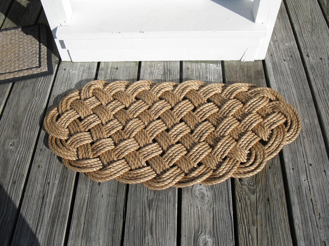 Large Nautical Manila Rope Mat 2275 - Etsy