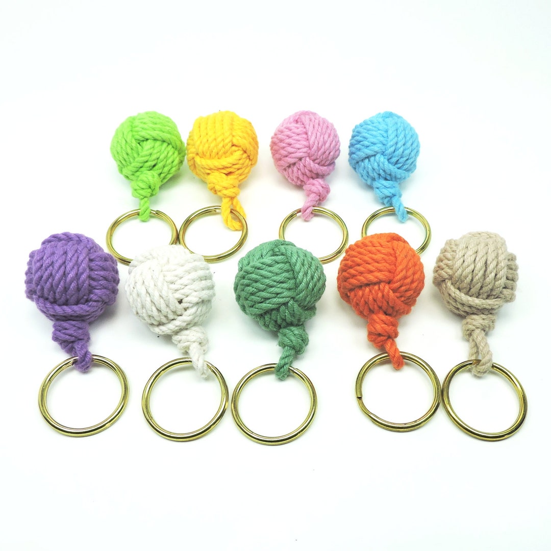 Tropical Beach Monkey Fist Key Fob 9 Colors - Etsy