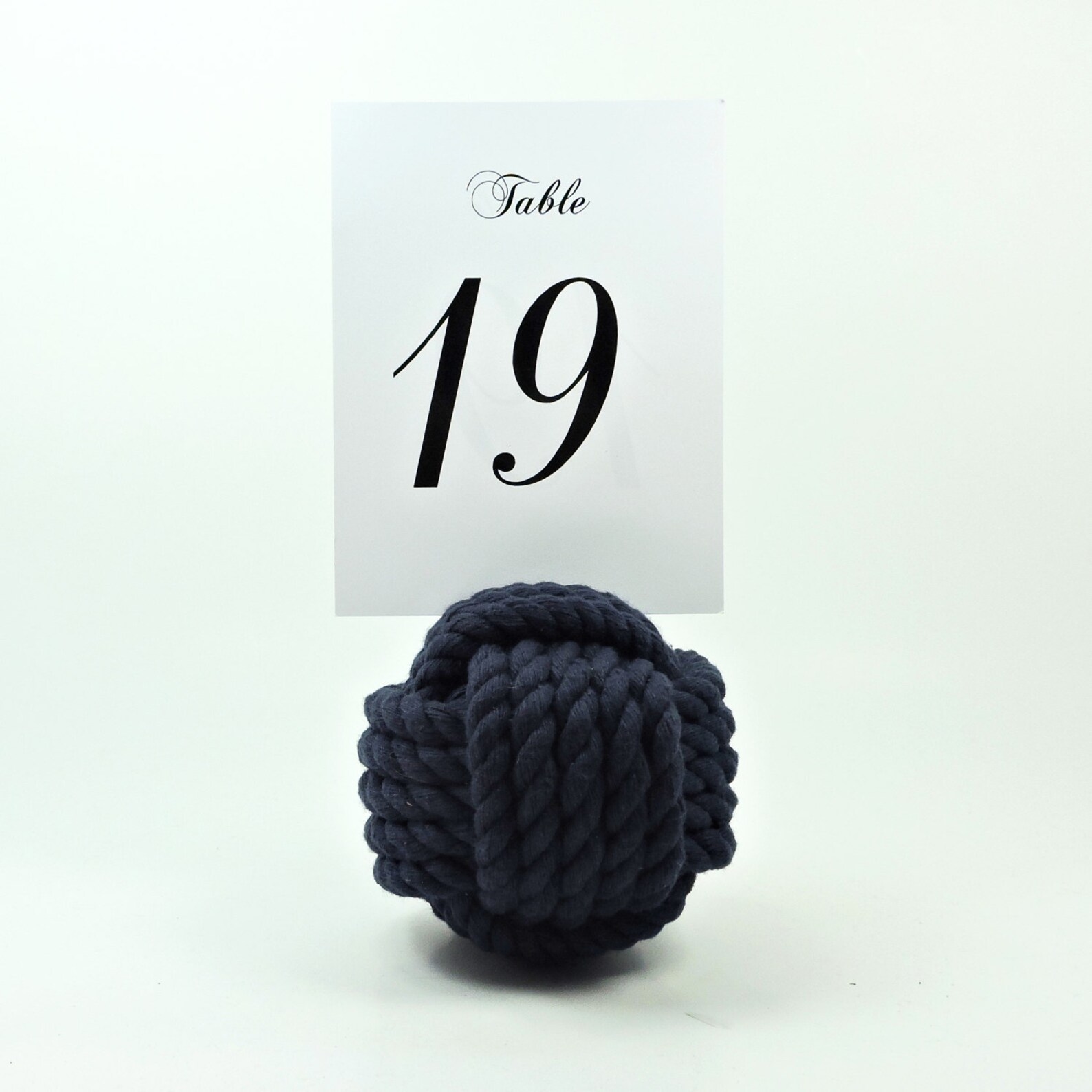 10 Navy Blue Nautical Wedding Rope Table Number Knots 5 Across - Etsy