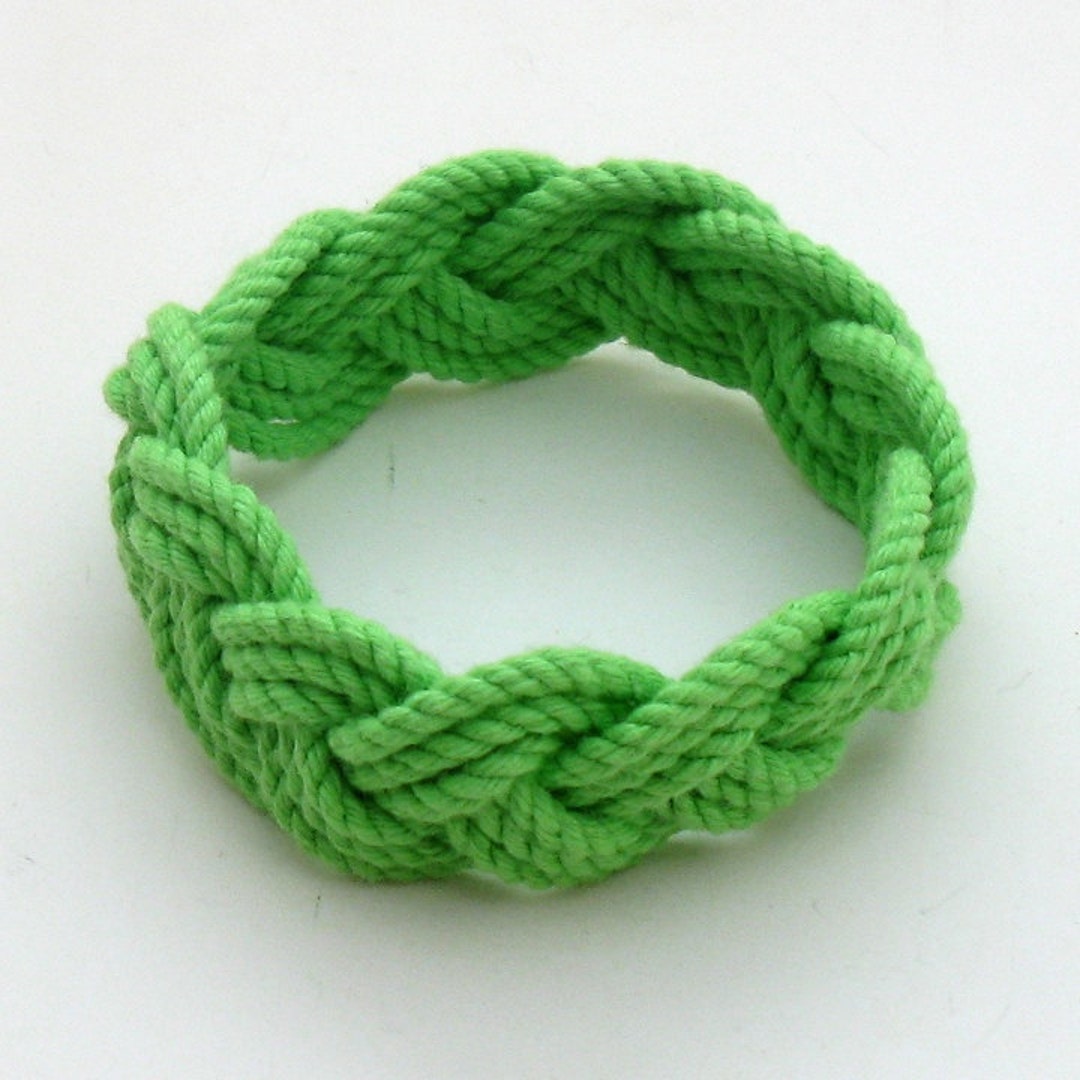 Rope Bracelet Woven From Lime Green Cotton - Etsy
