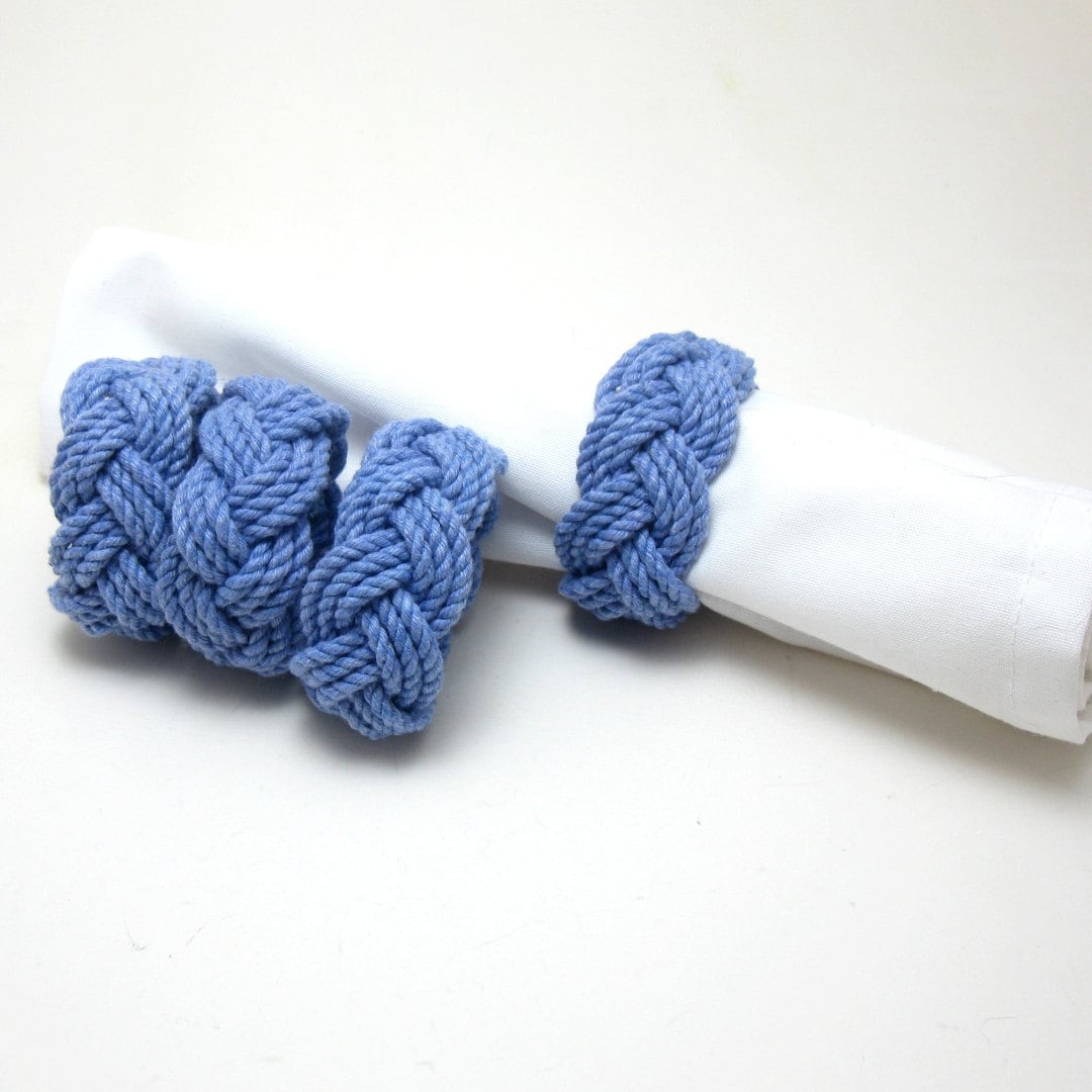 Woven Napkin Rings Nautical Blue Pack of 4 - Etsy
