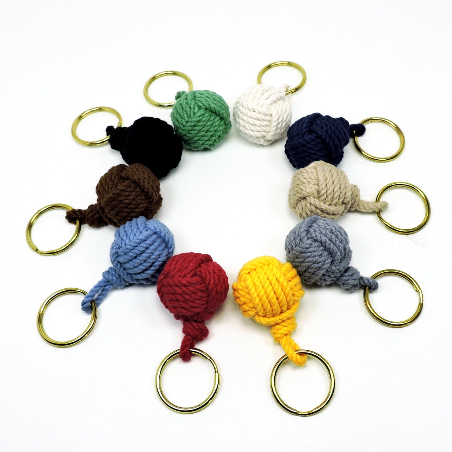 Nautical Boaters Monkey Fist Key Fob 10 Colors - Etsy