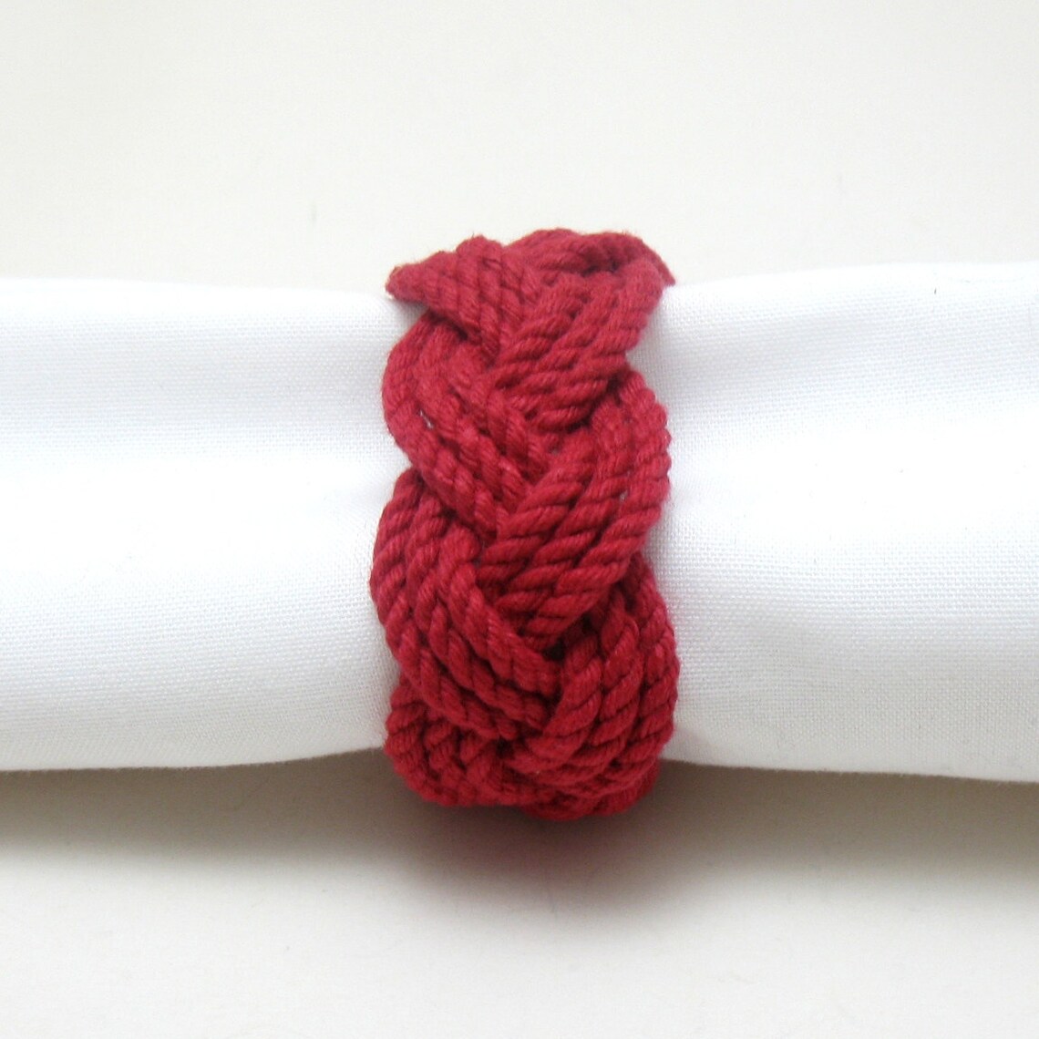 Woven Nautical Napkin Rings Red Cotton Pack of 4 - Etsy