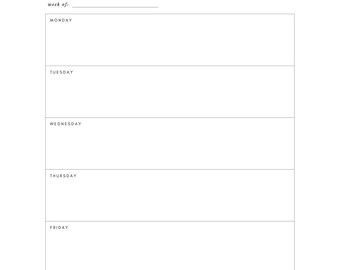 Daily Planner Page | Minimalist Printable Digital Download for ...