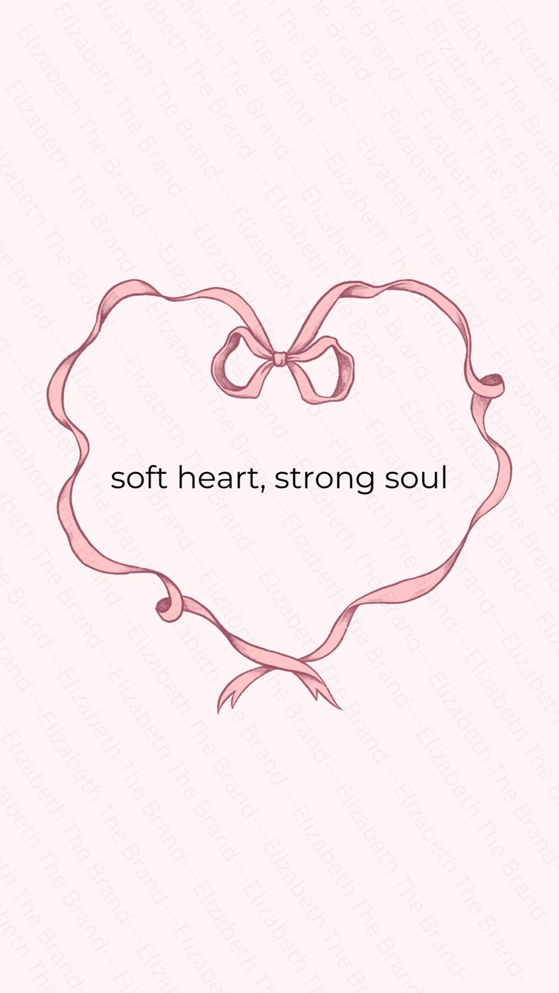 Soft Heart, Strong Soul Phone Wallpaper - Coquette Aesthetic - Etsy