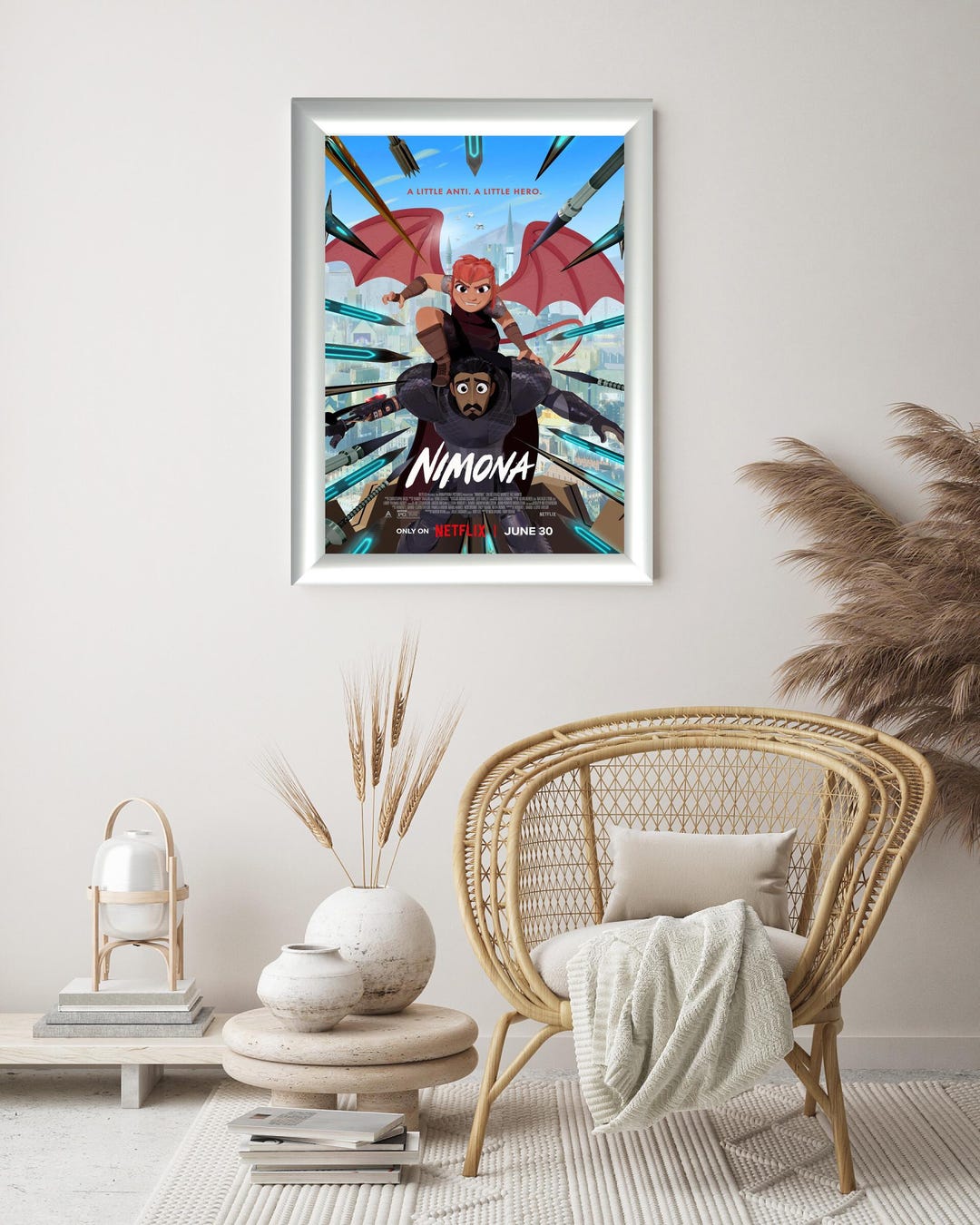 Fashion Wall Art Cartoon Anime Nimona Movie Poster,digital Poster Made ...
