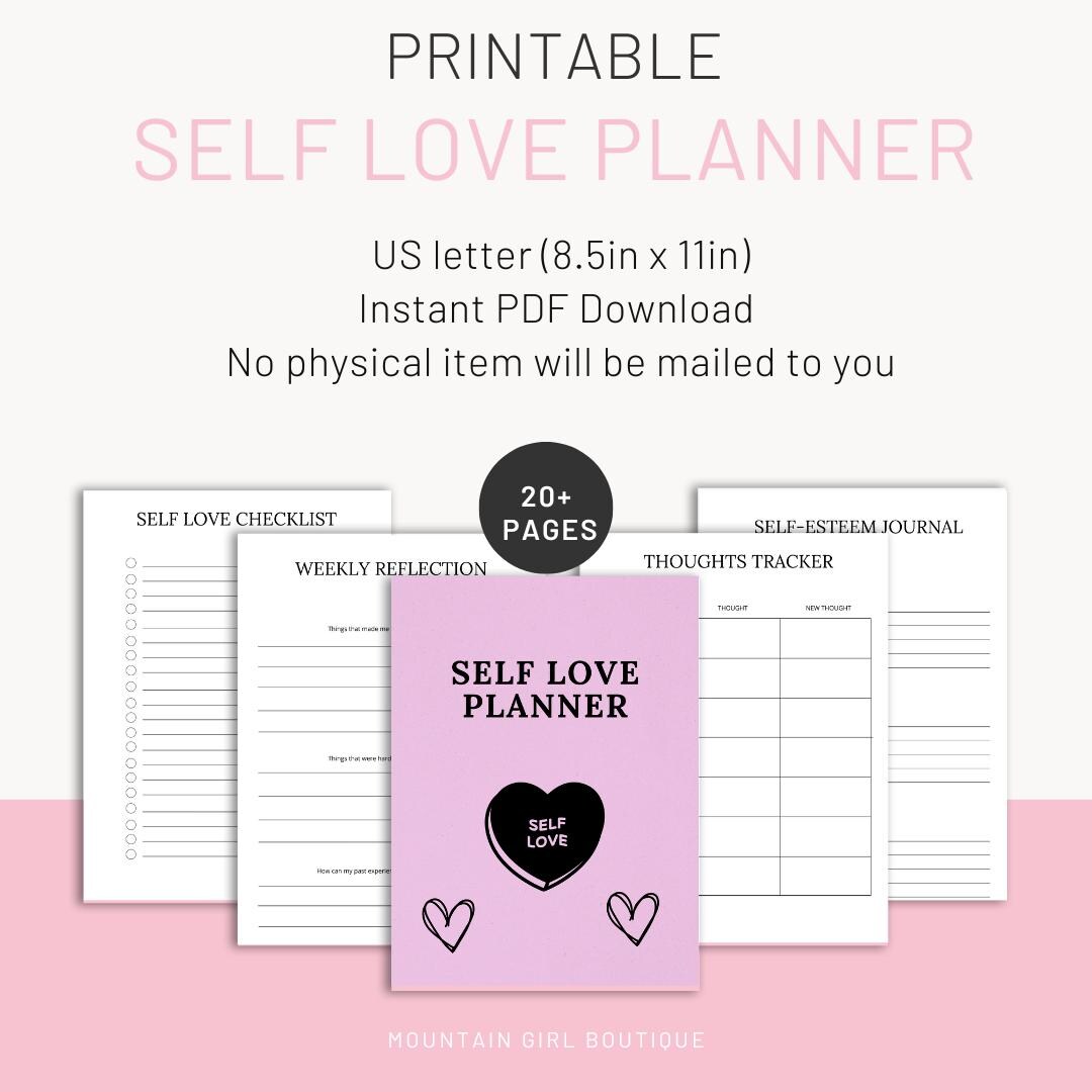 Self Love Planner | Printable Self Care Journal (instant PDF Download ...