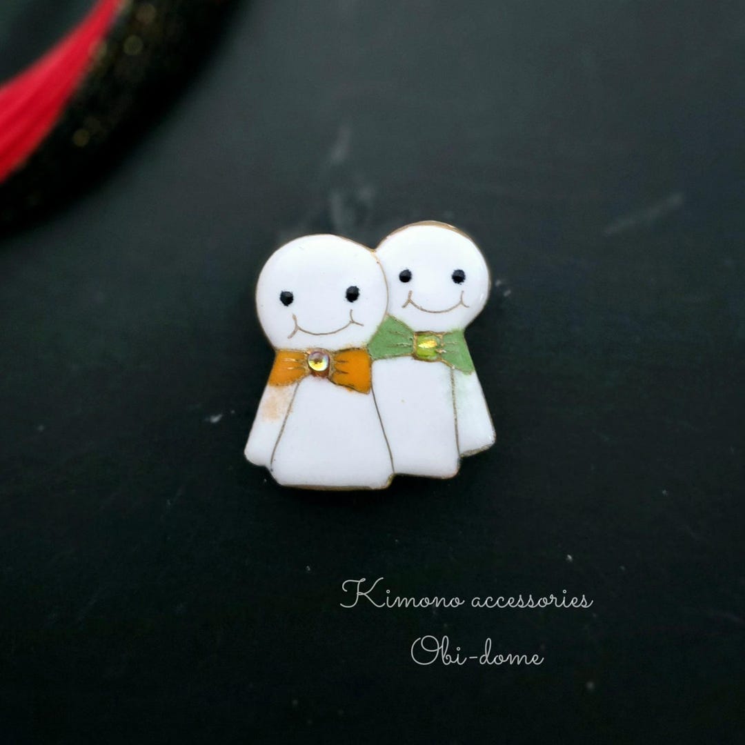 Teru Teru Bozu Kimono Handmade Obi‐dome | Japanese Vintage Kimono ...