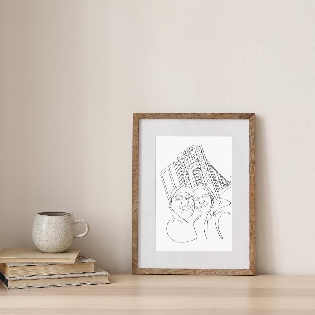 Custom Line Art Portrait - Etsy
