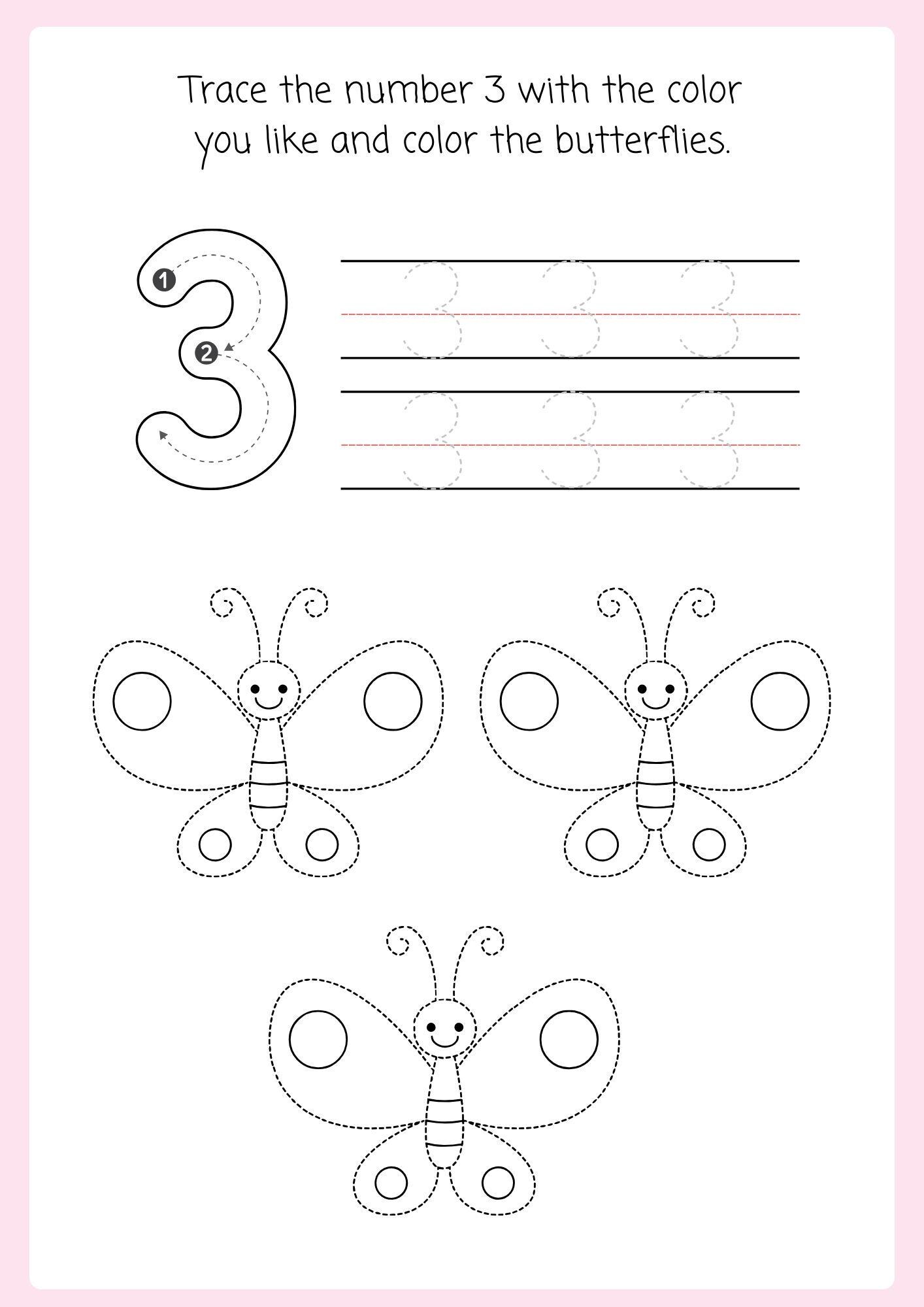 Animal Number Tracing and Coloring Workbook. Homeschool Learning ...