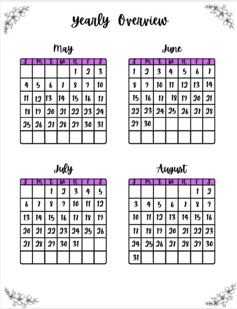 Digital Purple 2025 Planner - Etsy
