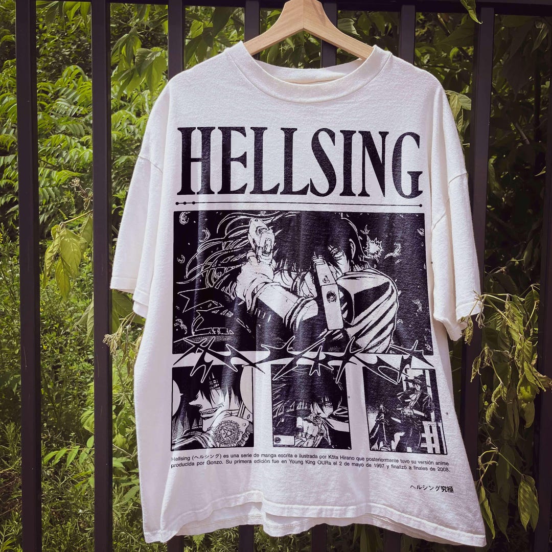 Vintage Anime Hellsing Alucard T-shirt, Oversized Hellsing Manga Hoodie ...