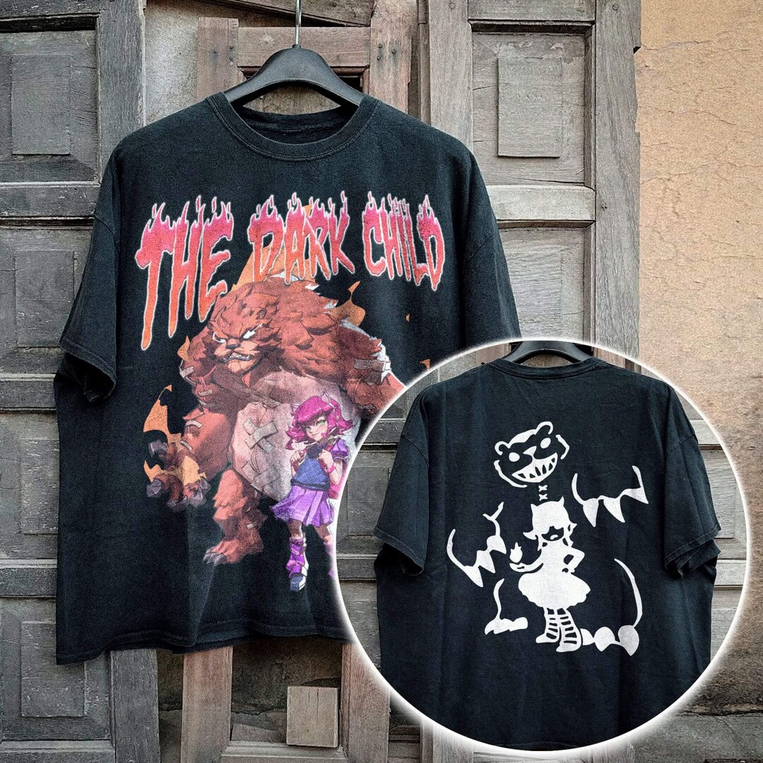 Vintage the Dark Child Annie Video Game T-shirt, Oversize Double-sided ...