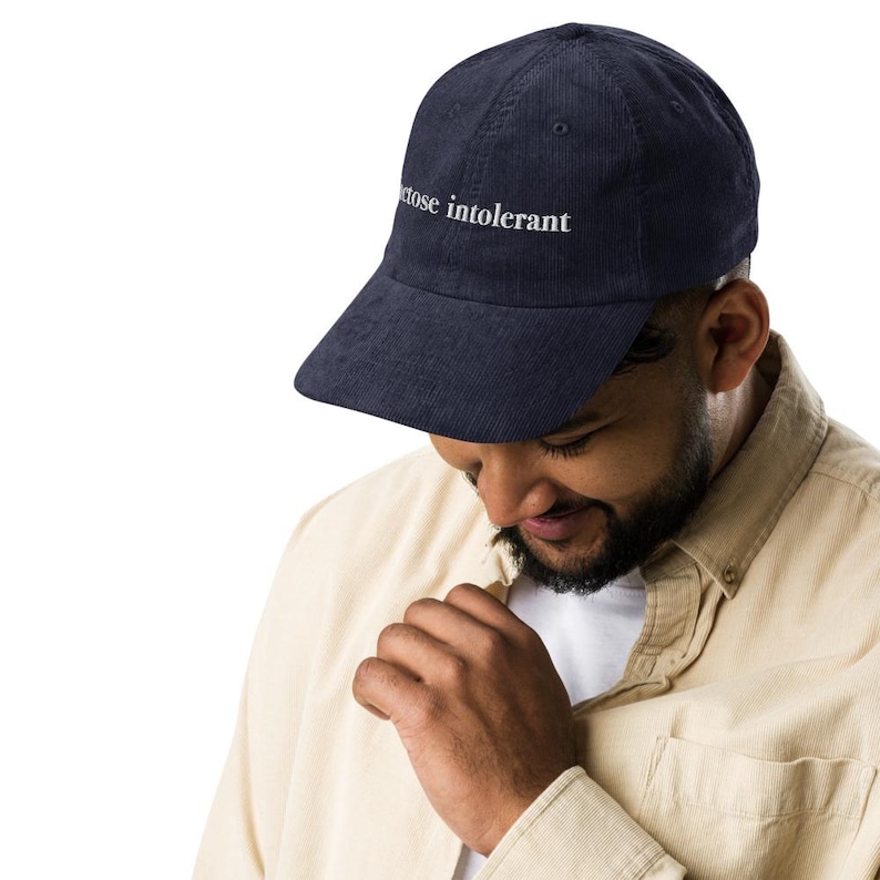 Lactose Intolerant Vintage Corduroy Hat, Retro Milk 90s Funny Hat ...