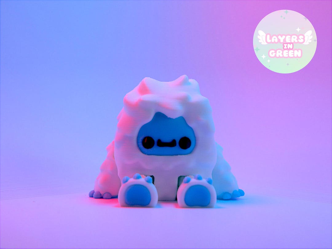 3D Printed Yeti Designed by Layers in Green – Quirky Mythical Decor by ...