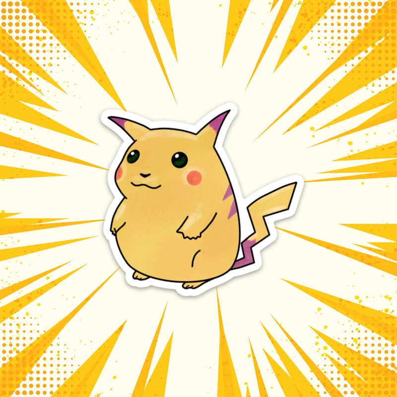 Fat Pikachu Cards - Etsy