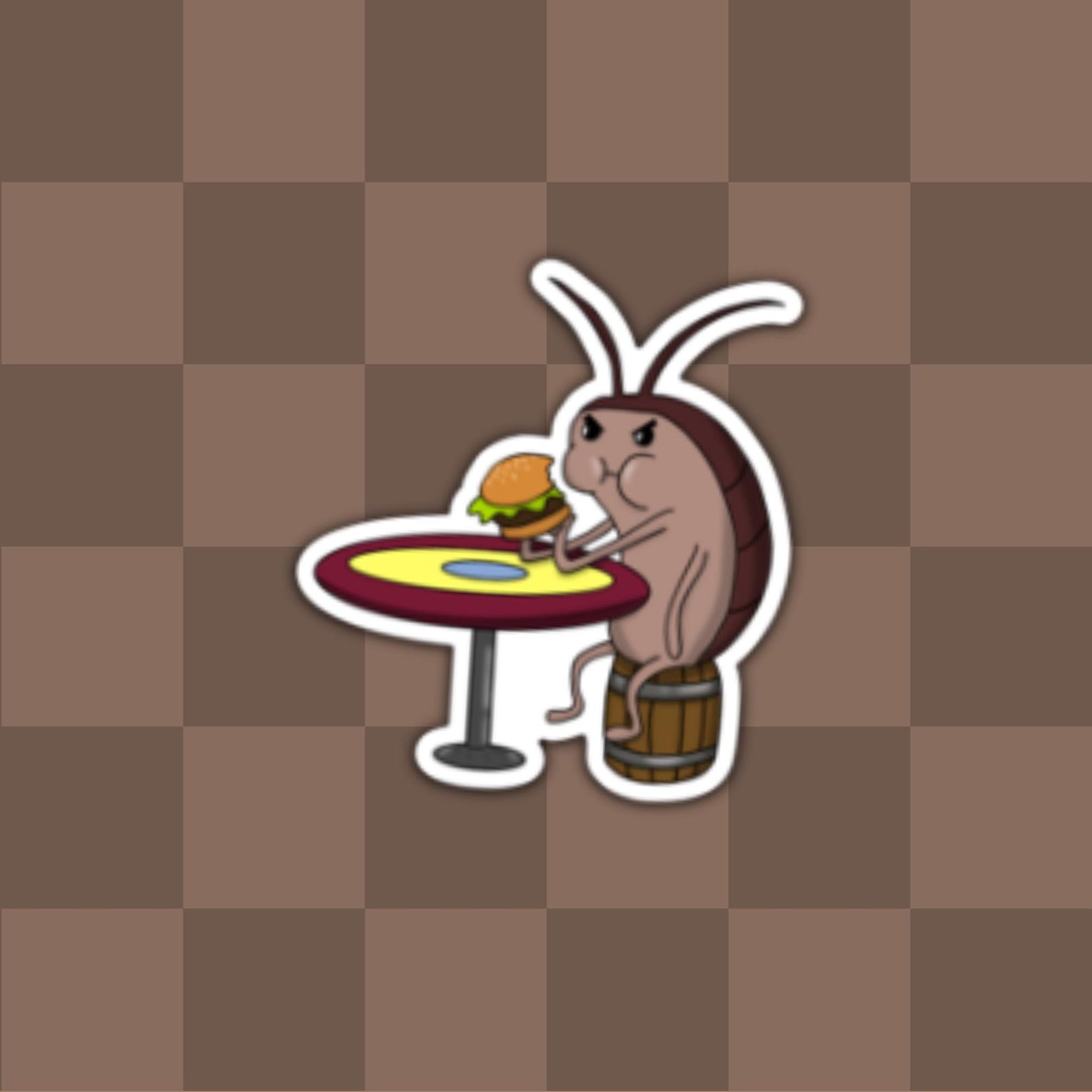 Angry Cockroach Meme From Spongebob Sticker | Glossy Finish | Hand ...