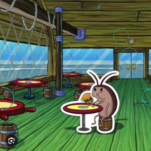 Angry Cockroach Meme From Spongebob Sticker | Glossy Finish | Hand ...
