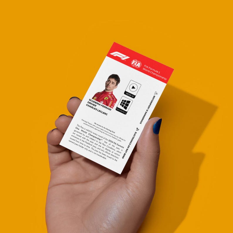 Editable F1 Paddock Pass Double Sided Template - Etsy
