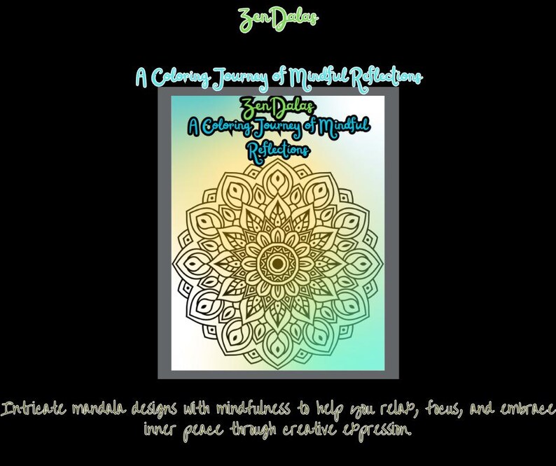 Zendalas: A Coloring Journey of Mindful Reflections - Etsy