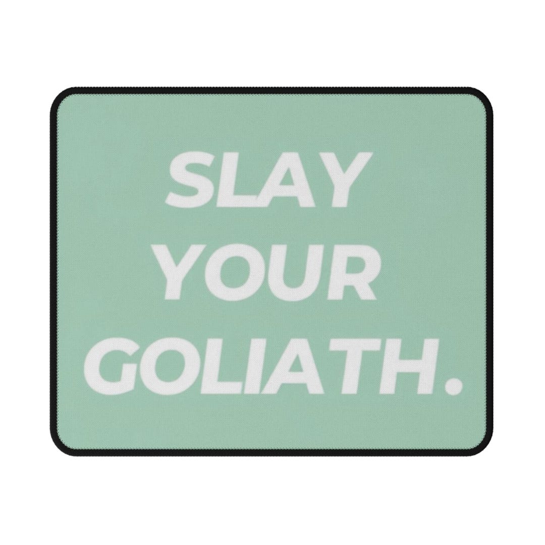 Slay Your Goliath Quote, Gamer Gift, Office Decor, Desk Accessories ...