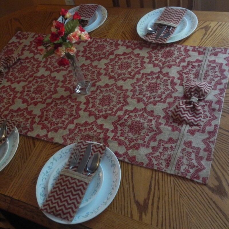Burlap Table Setting - Etsy