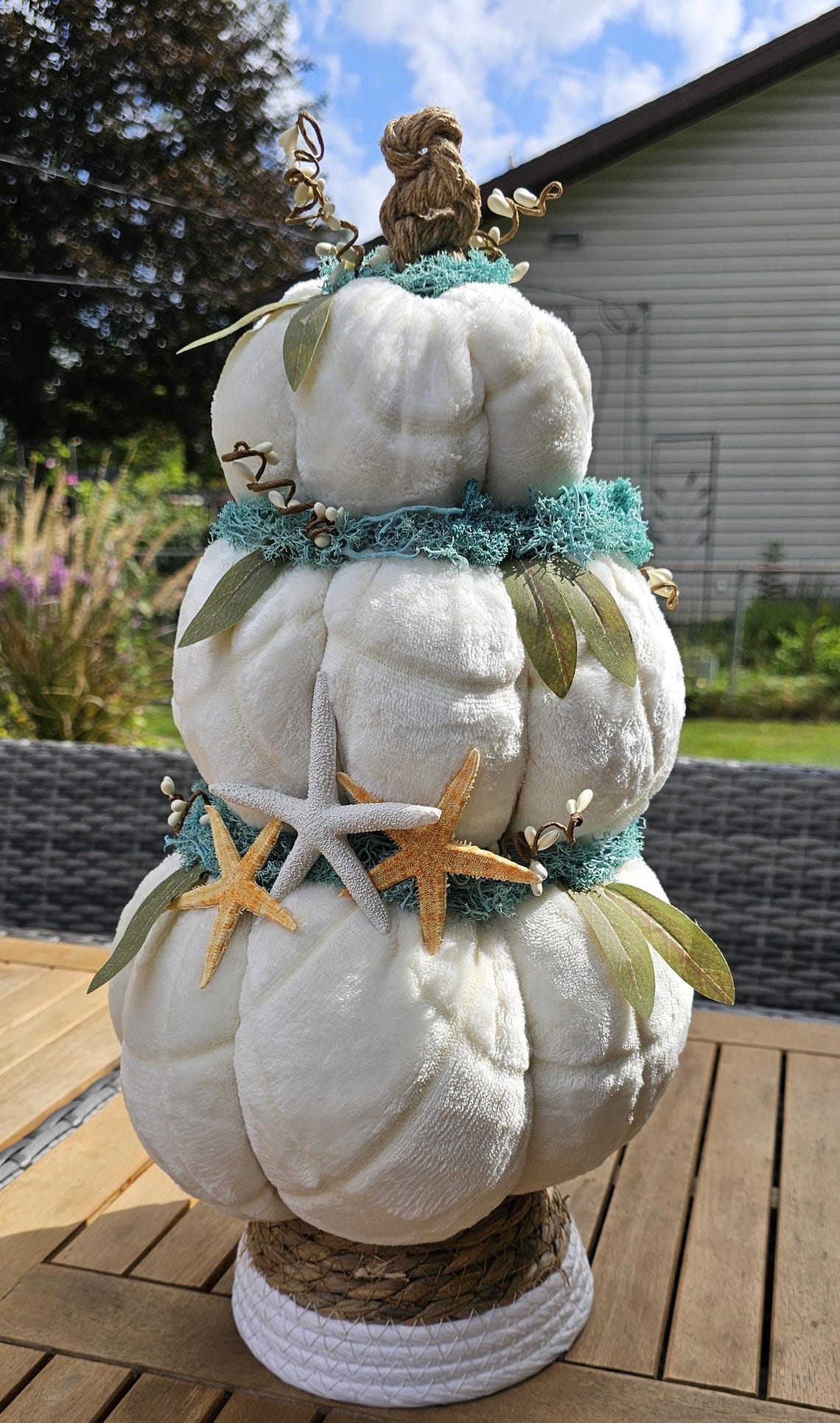 Topiary Star Fish Beachy Ocean Triple Pumpkin Fall Halloween ...