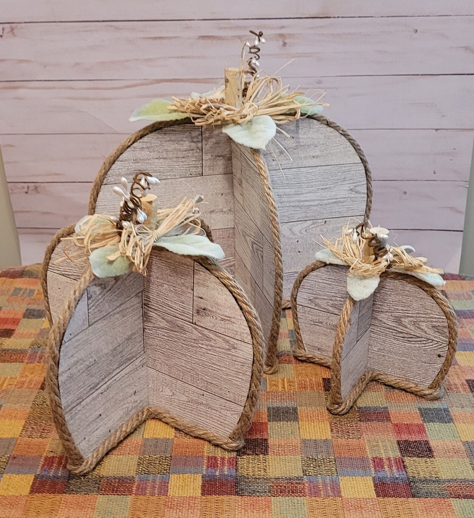 Gorgeous Rustic Nautical Beachy Woodland Cabin Pumpkin Fall 3 Piece Set ...