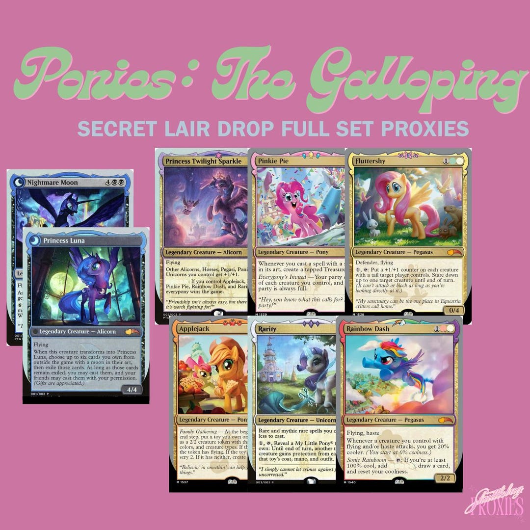 Ponies: The Galloping Secret Lair Drop MTG Proxies - Etsy España