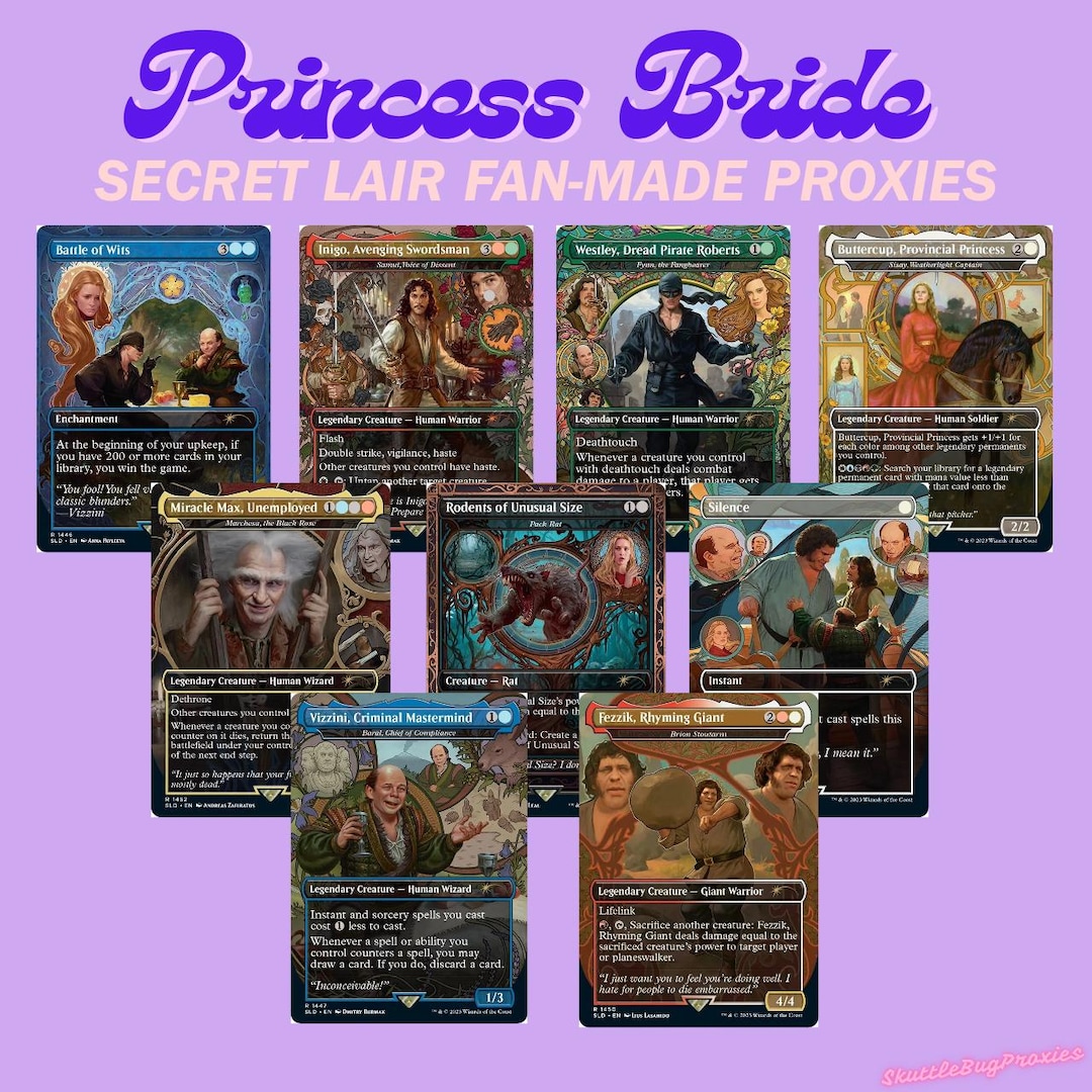 Princess Bride Movie Secret Lair Drop Magic the Gathering Full Set ...