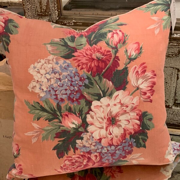 Cabbage Rose Pillow - Etsy