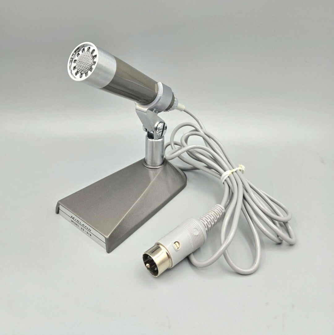 Vintage Midland Dynamic Desktop Microphone With Metal Base - Etsy