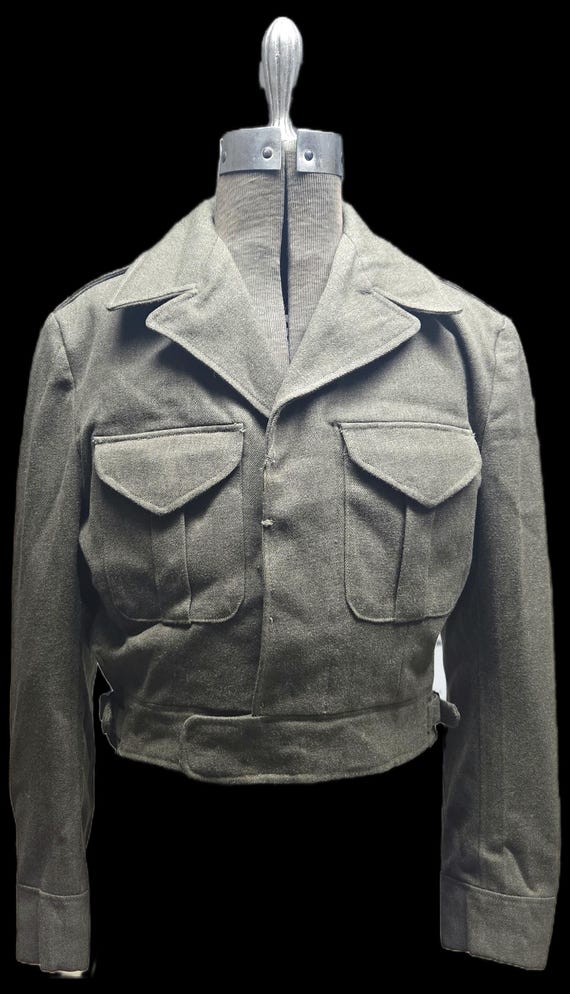 1950s Canadian Military Post-War Wool Khaki Army Batt… - Gem