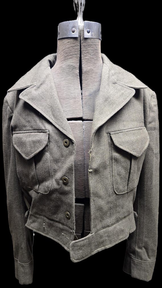 1950s Canadian Military Post-War Wool Khaki Army Batt… - Gem