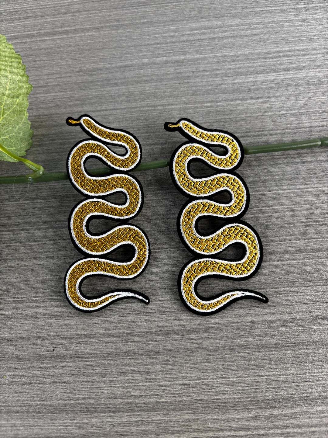 Small Snake Sticker, Small Yellow Snake Iron Sticker, Embroidery ...