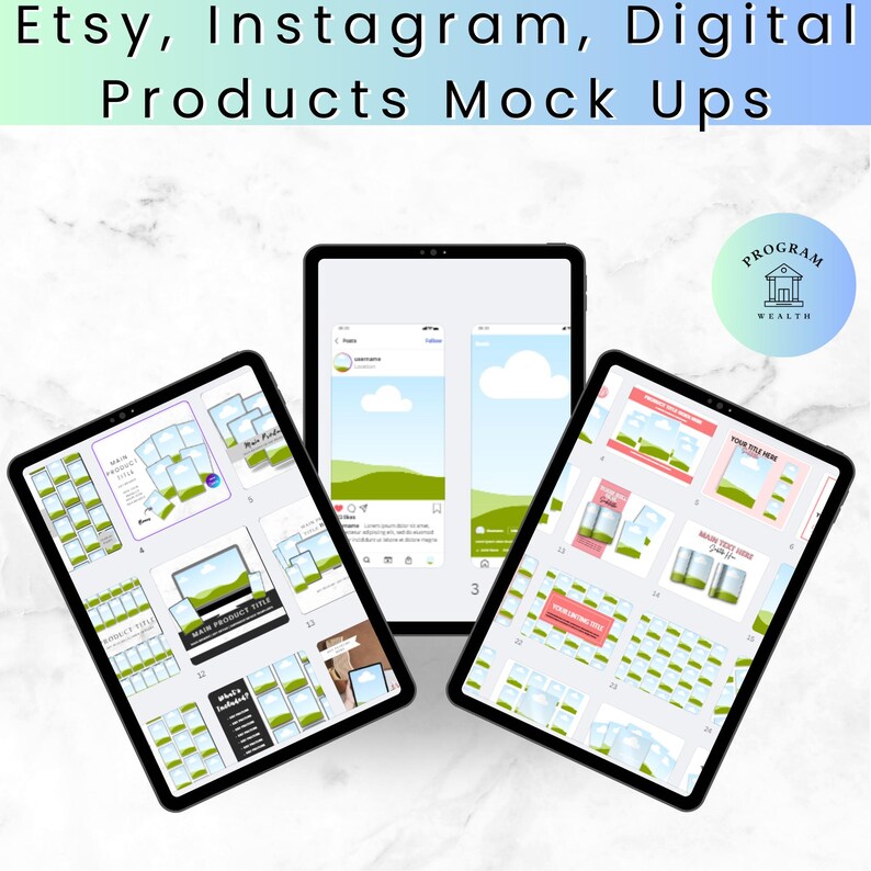PLR MRR Canva Mockup Template Bundle Master Resell Rights Digital ...