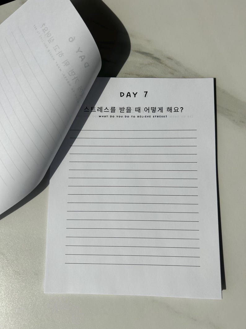30-day Korean Writing Challenge Journal - Etsy