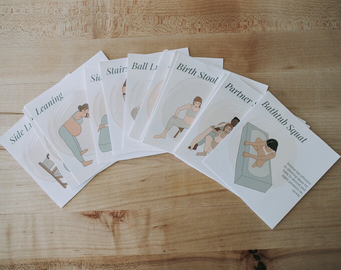 Labor Positions Full Page Printable Files Childbirth - Etsy