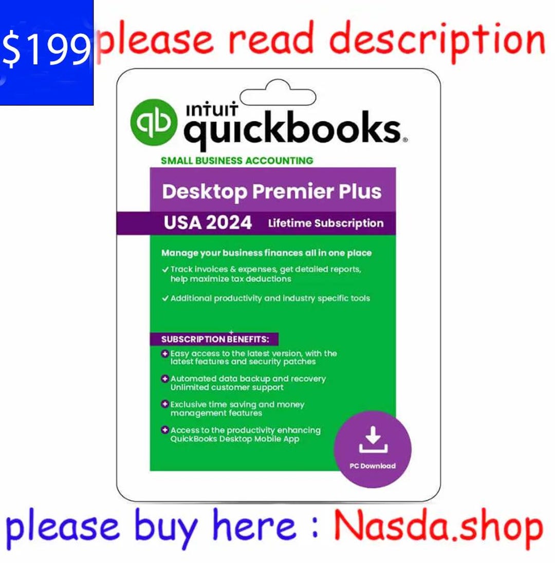 Quickbooks Desktop Premier Plus 2024 Lifetime Activation Lifetime - Etsy
