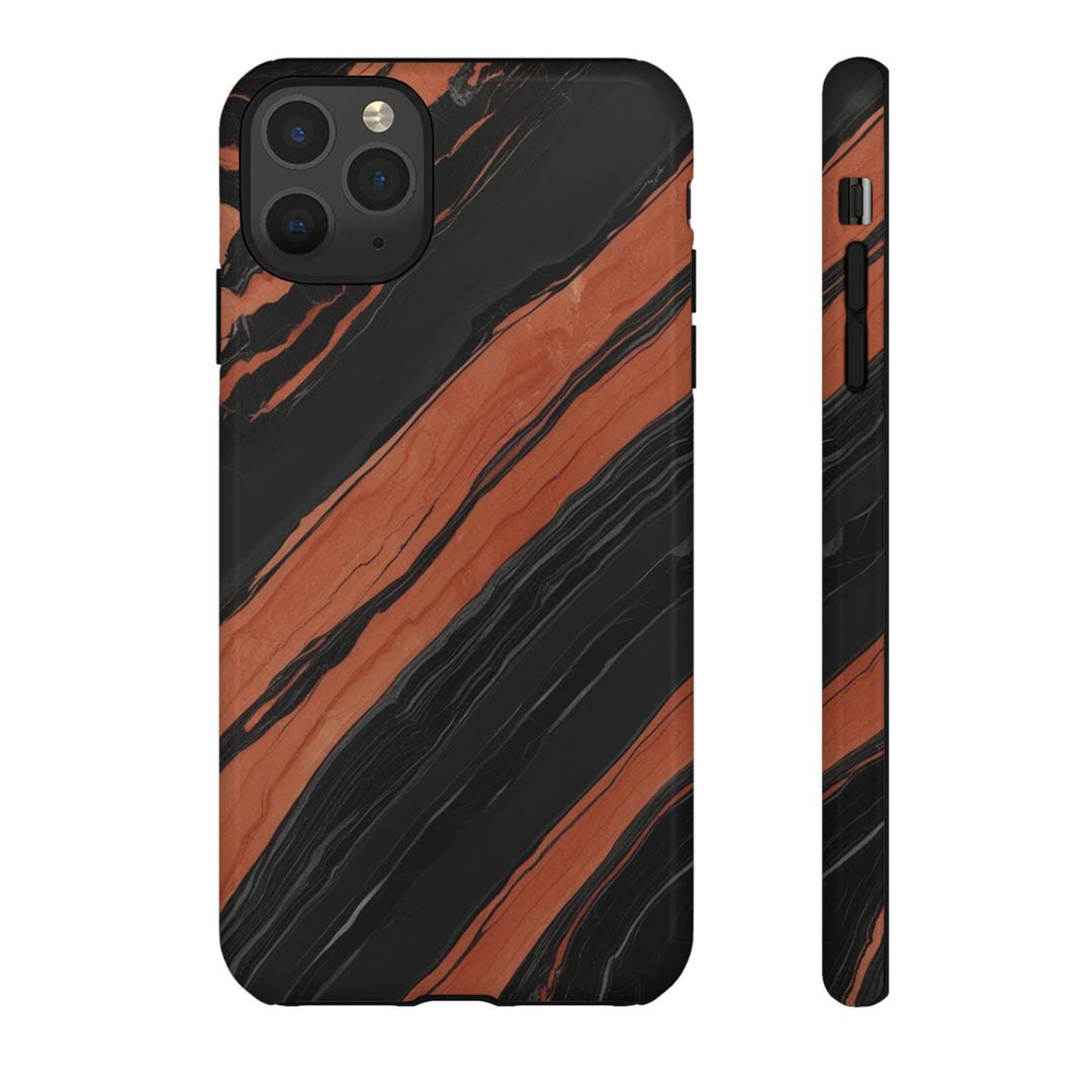 Magma Surge Dark Ember Marble Style Phone Case I iPhone Samsung Galaxy ...
