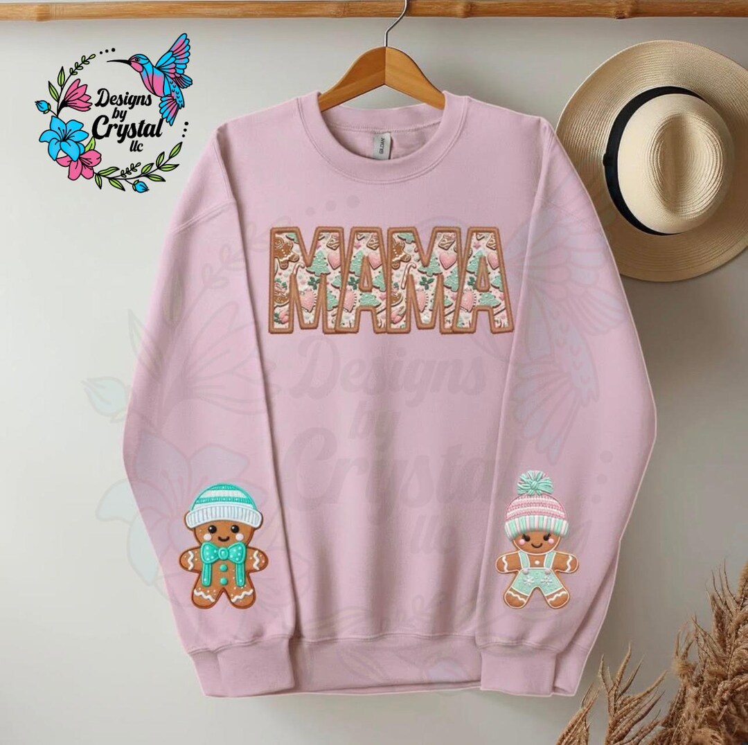 Holiday Sweater for Moms | Winter Mama Crewneck | Pastel Christmas ...