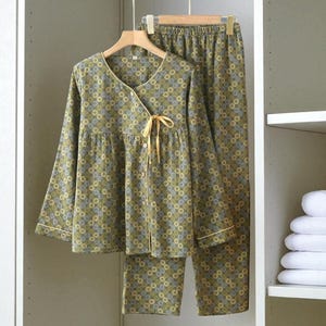 Cotton Pajama Set for Women | Long Sleeve Printed Nightwear | Soft ...