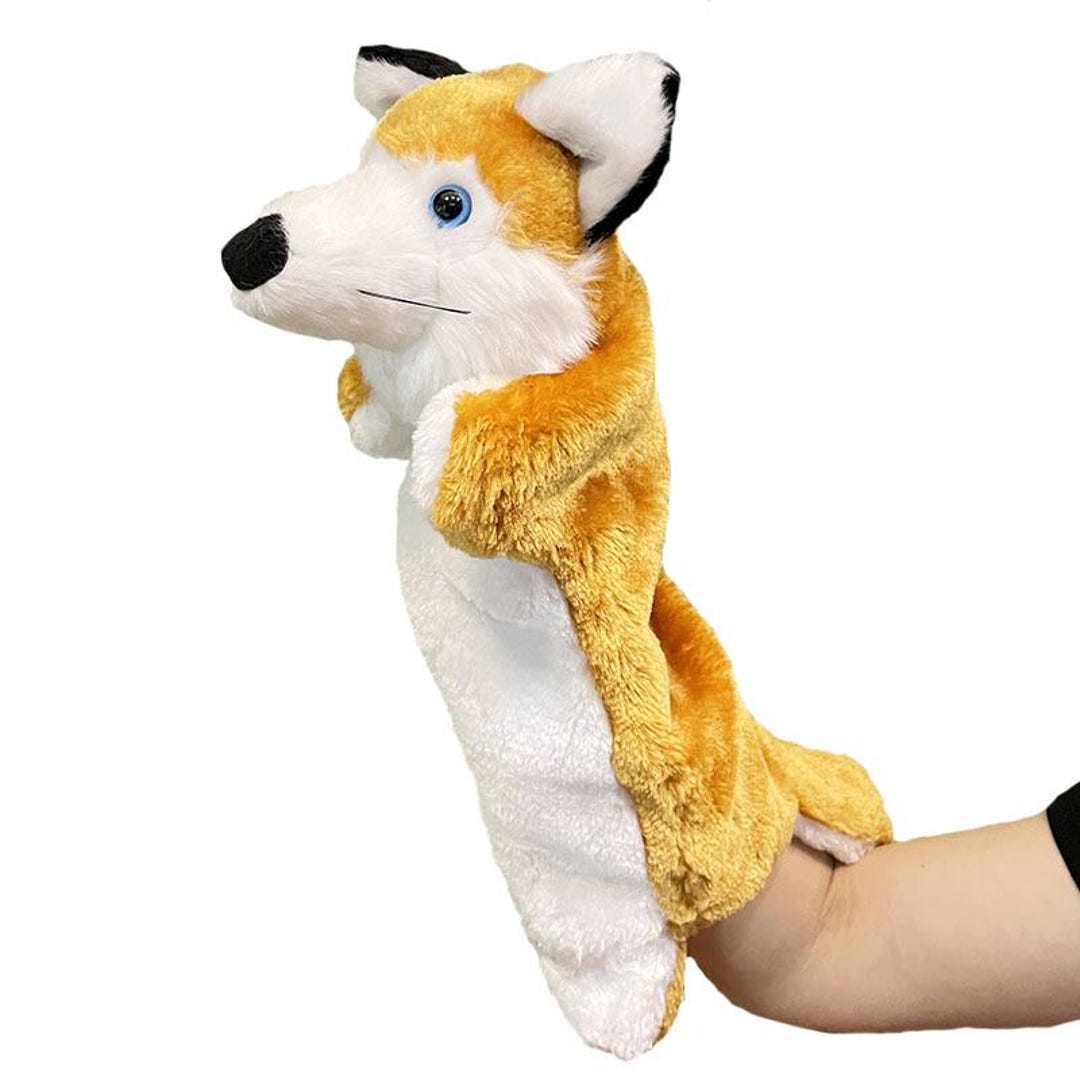 Fox Hand Puppet Plush Toy, Soft Woodland Animal Puppet for Kids ...