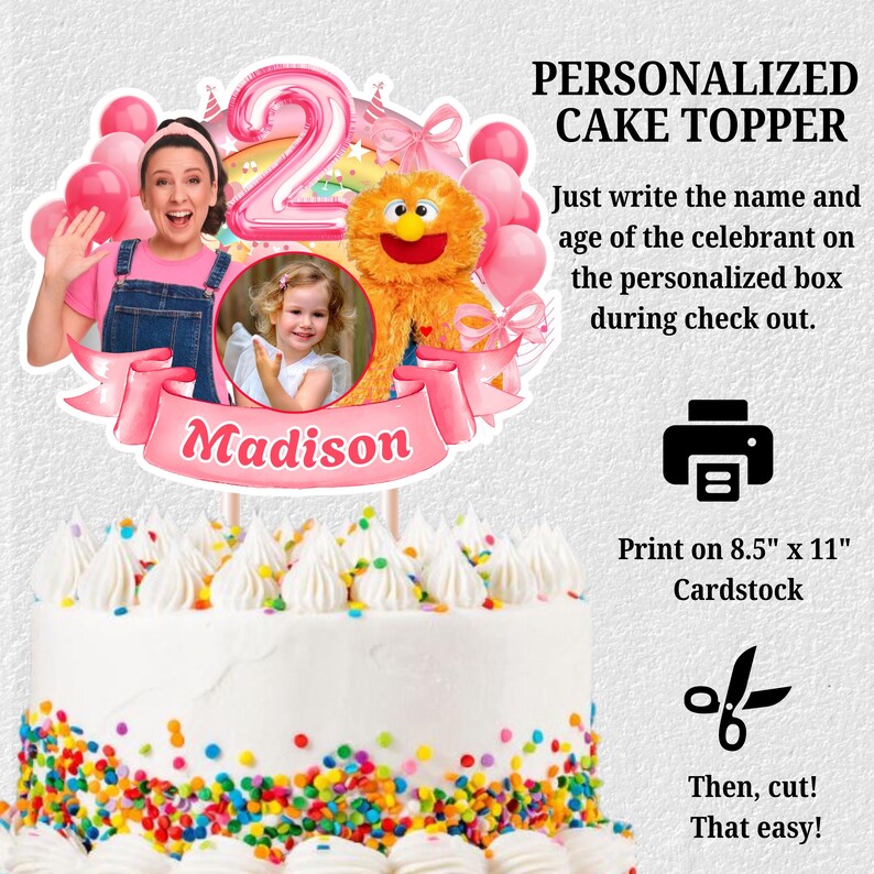 Personalized Ms Rachel Birthday Cake Topper, Custom Ms Rachel Cake ...