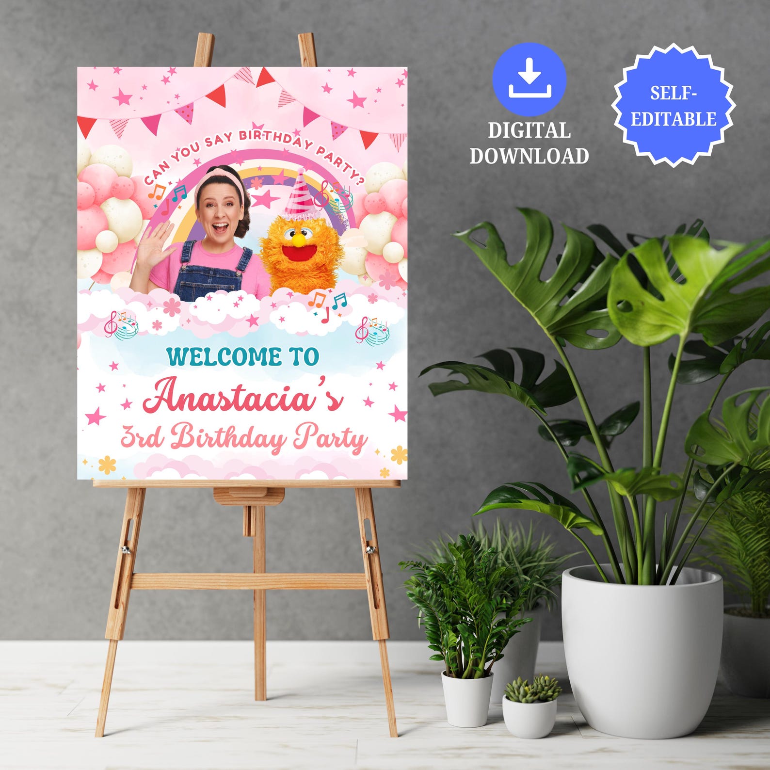 Editable Miss Rachel Welcome Sign, Ms Rachel Banner, Birthday Sign ...