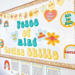 Mental Health Bulletin Board | Groovy Retro Theme | Coping Skills ...
